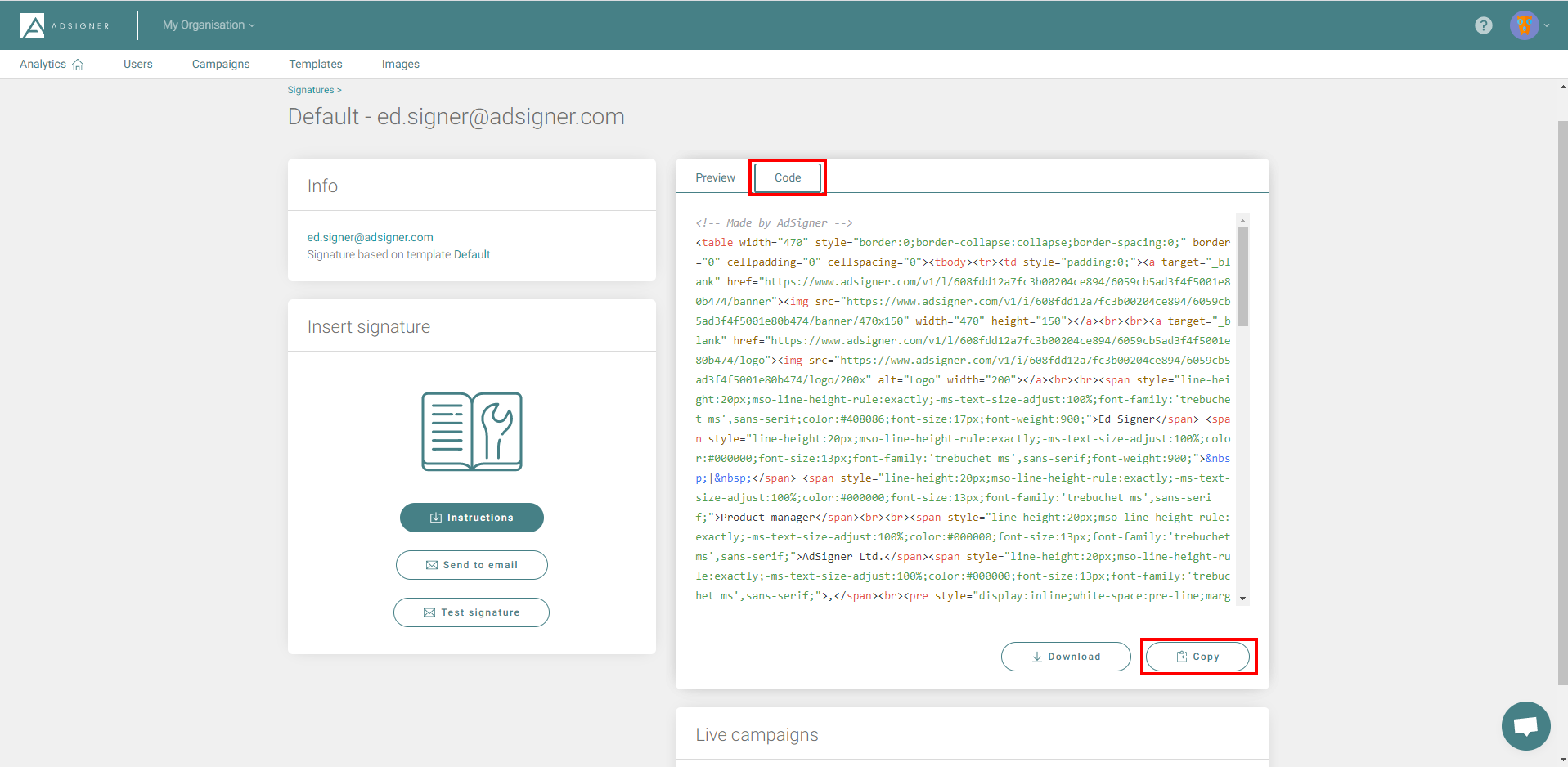 Set up a signature in Thunderbird | AdSigner